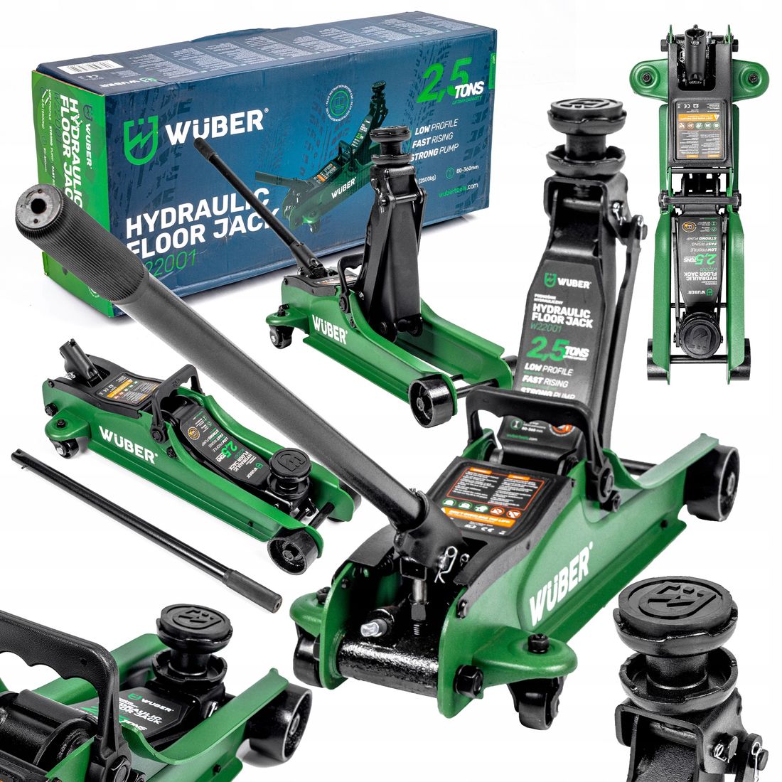 HYDRAULICZNY PODNOŚNIK SAMOCHODOWY LEWAREK ŻABA Wuber Tools W22001 ...