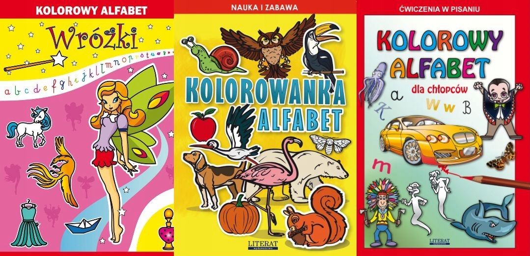 Kolorowy alfabet. Kolorowanki do nauki alfabetu / - ERLI.pl