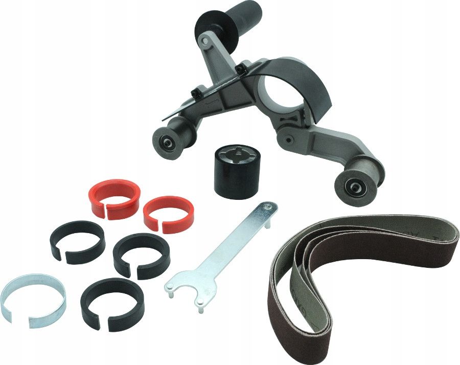 TAŚMOWA PRZYSTAWKA SZLIFIERKI DO SZLIFOWANIA POLEROWANIA RUR PILNIK ...