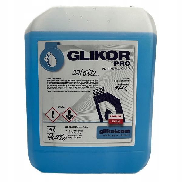 Płyn glikol do instalacji solarnych 5L GLIKOR PRO - ERLI.pl