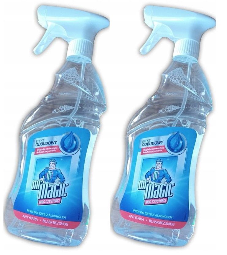PŁYN DO MYCIA SZYB MR MAGIC Z ALKOHOLEM 2 szt - ERLI.pl