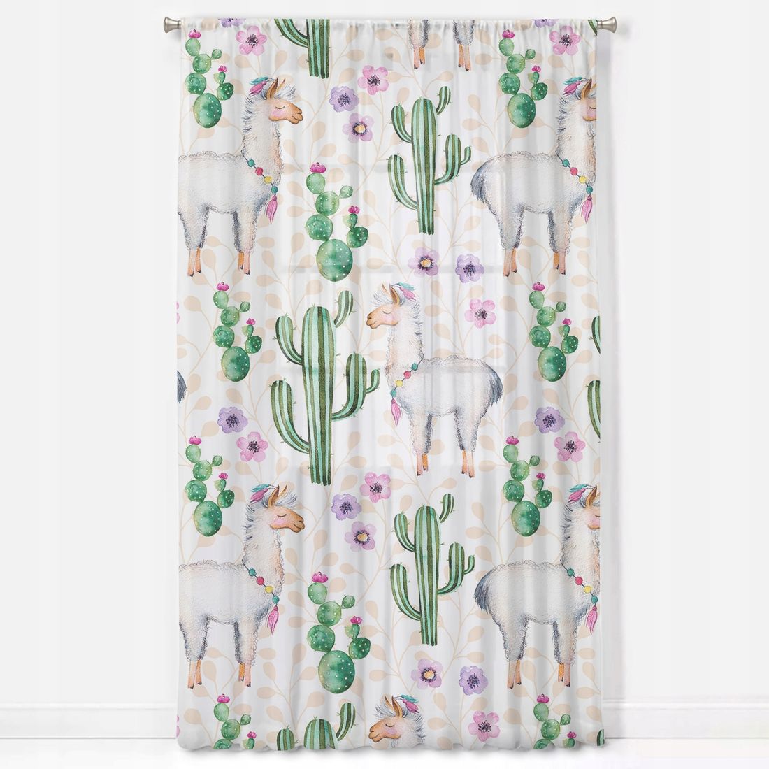 Gotowa firanka żabki kolory Lama dekoracja okienna - ERLI.pl