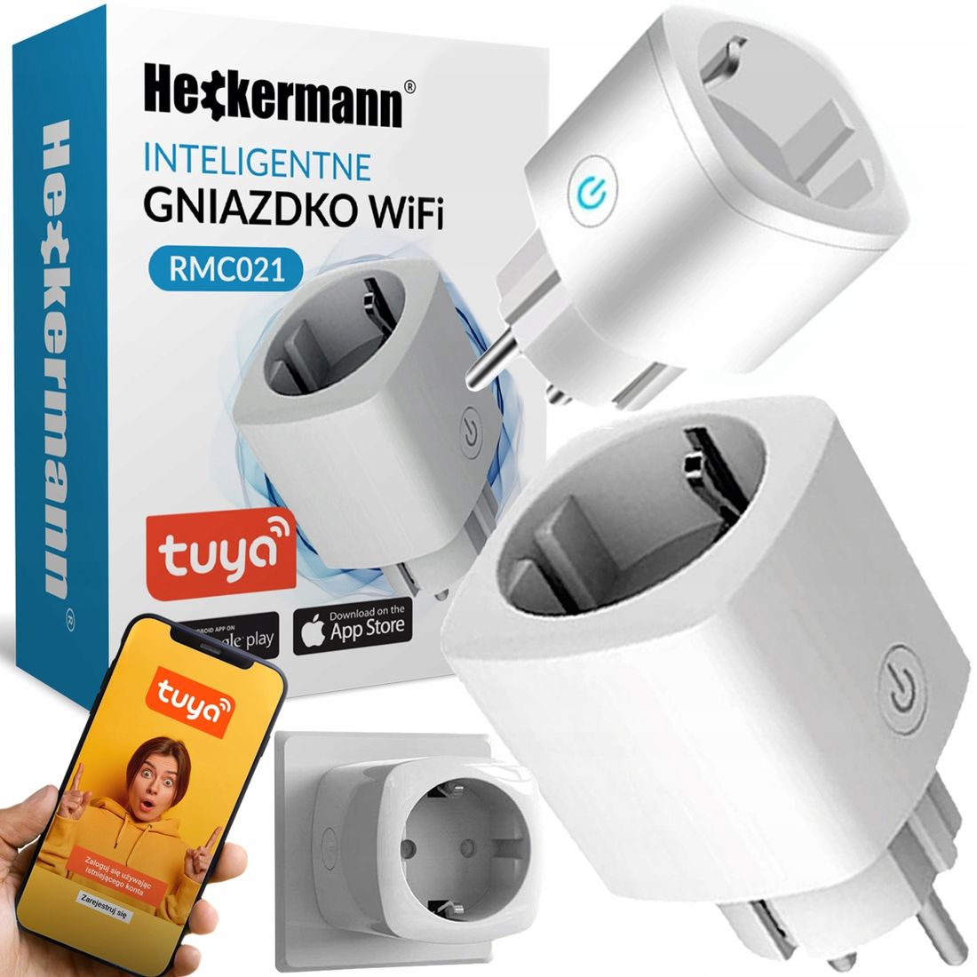 INTELIGENTNE GNIAZDKO PROGRAMATOR CZASOWY WATOMIERZ SMART WIFI TUYA PLUG - ERLI.pl