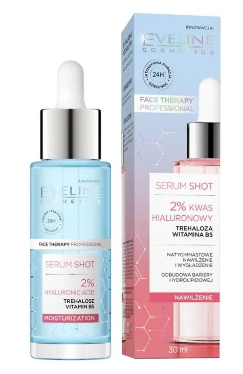 Eveline Serum Shot 2% Kwas Hialuronowy Nawilżające Serum Do Twarzy, Szyi i – 205756717 - ERLI.pl