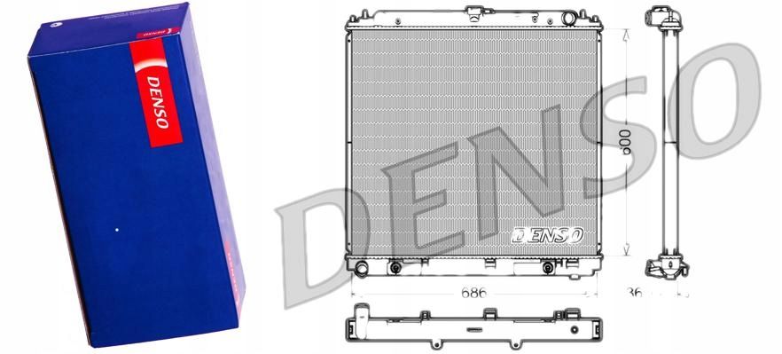 DENSO CHŁODNICA SILNIKA NISSAN NAVARA DRM46032 - ERLI.pl