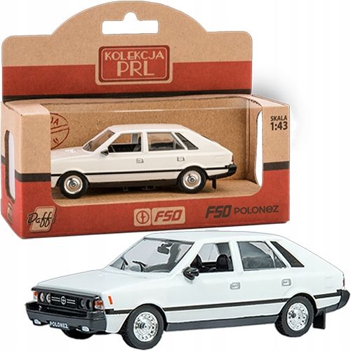 SAMOCHÓD FSO POLONEZ 1500 BOREWICZ KOLEKCJA PRL METAL 1:43 BIAŁY ...