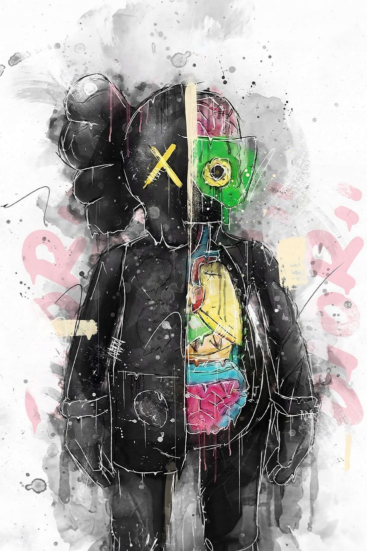 Plakat 90x60 STREETWEAR nike kaws figurka napisy bape dior LV pop art ...