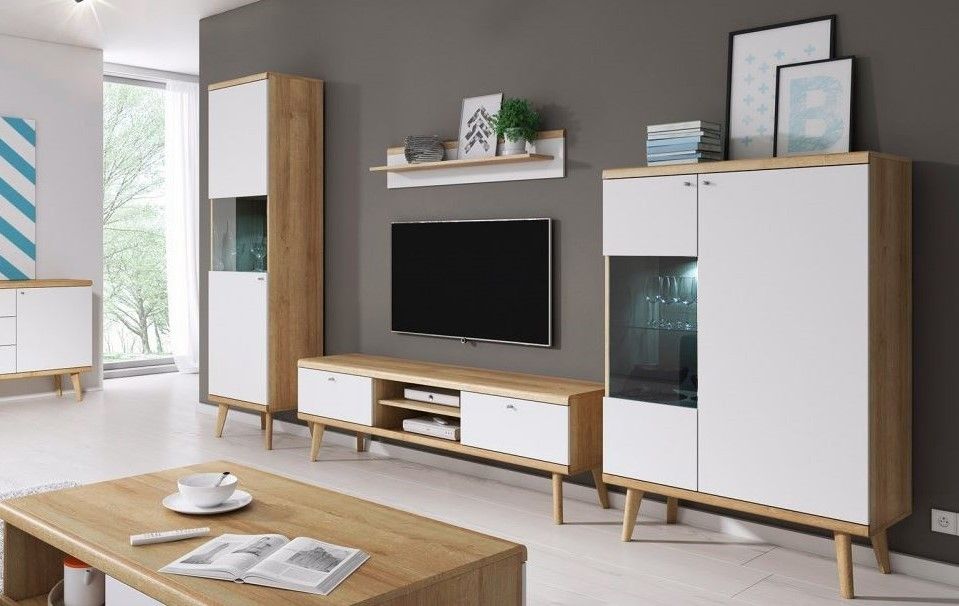 Zestaw mebli PRIMO dąb riviera + biały – 13912084 - ERLI.pl