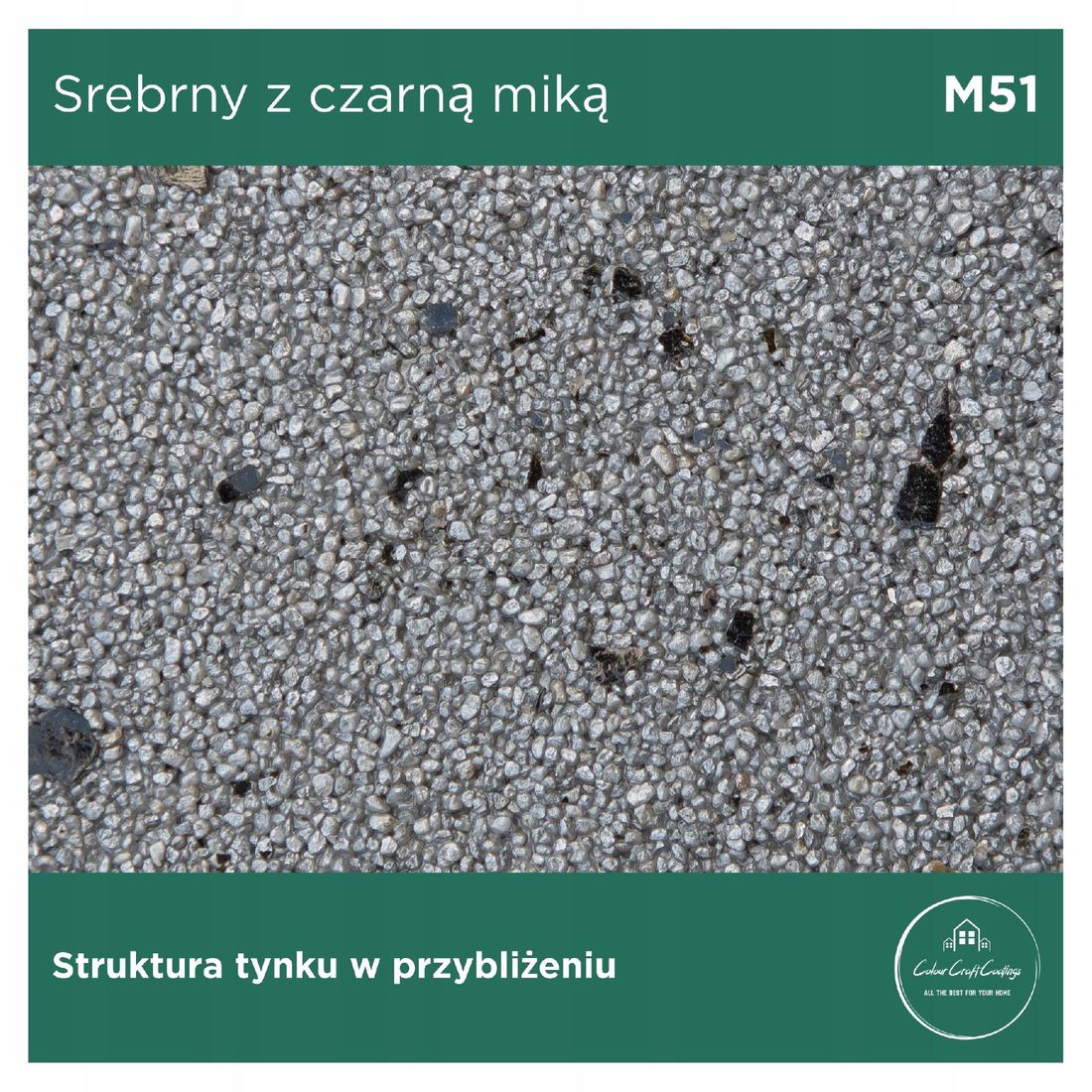 TYNK MOZAIKOWY DEKORACYJNY SREBRNY Z CZARNĄ MIKĄ M51 25 kg – 169824011 - ERLI.pl