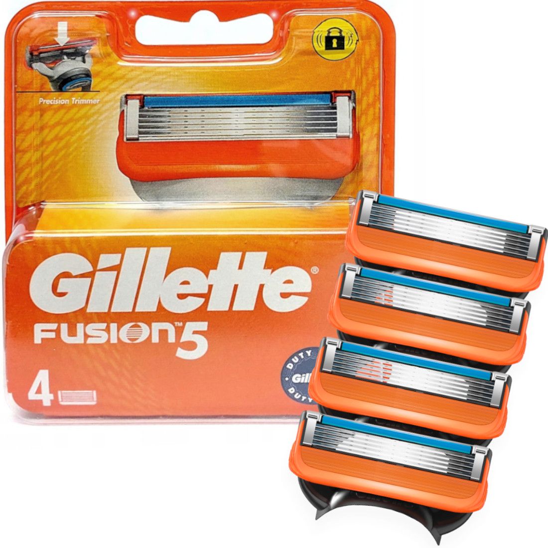 GILLETTE FUSION NOŻYKI OSTRZA WKŁADY 4szt oryginał - ERLI.pl