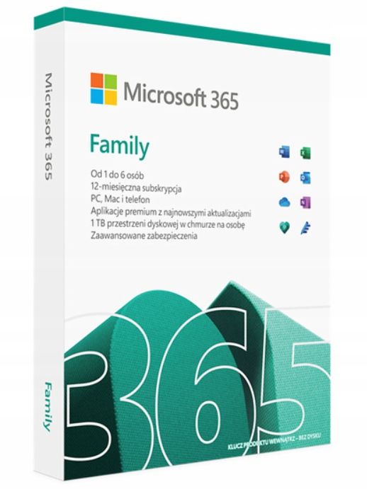 Microsoft 365 Family BOX 6GQ-01940 licencja 1 rok – 170349709 - ERLI.pl