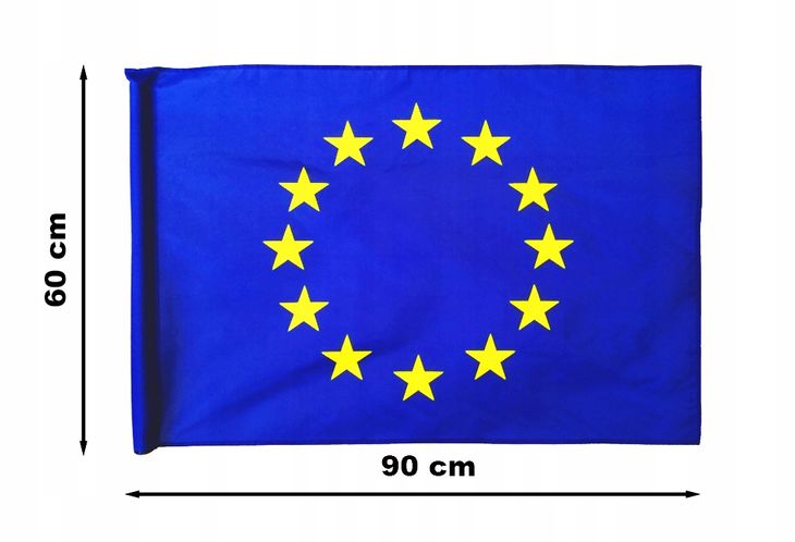Flaga Unii Europejskiej 90x60 cm UNIA UE EU - ERLI.pl