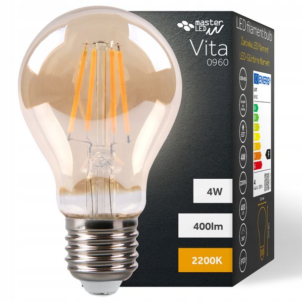 Żarówka Led E27 Filament Edison Retro Ozdobna 4w Erli Pl