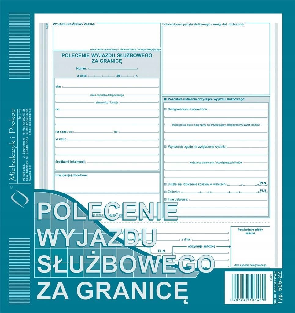 POLECENIE WYJAZDU SŁUŻBOWEGO ZA GRANICĘ - ERLI.pl POLECENIE WYJAZDU SŁUŻBOWEGO ZA GRANICĘ - ERLI.pl