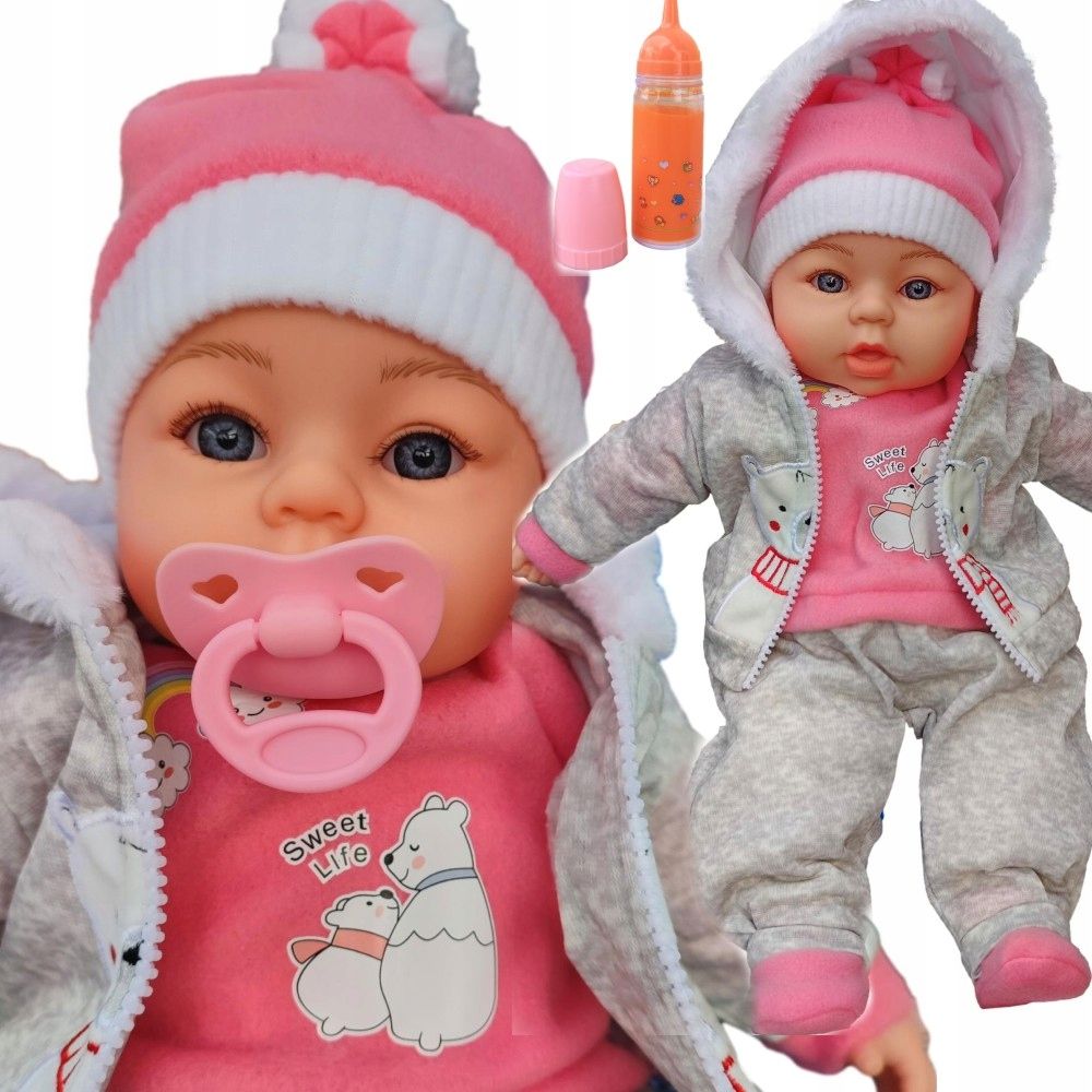 laleczka bobas 45cm mówi i śpiewa po polsku interaktywna lalka smoczek ...