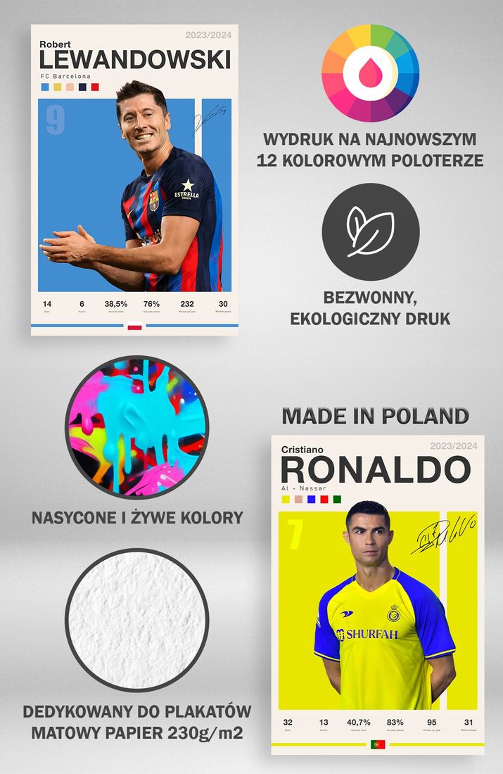 Plakat 42x29 7 A3 Z Piłkarzem Piłka Nożna Fifa 2024 Kylian Mbappe Psg