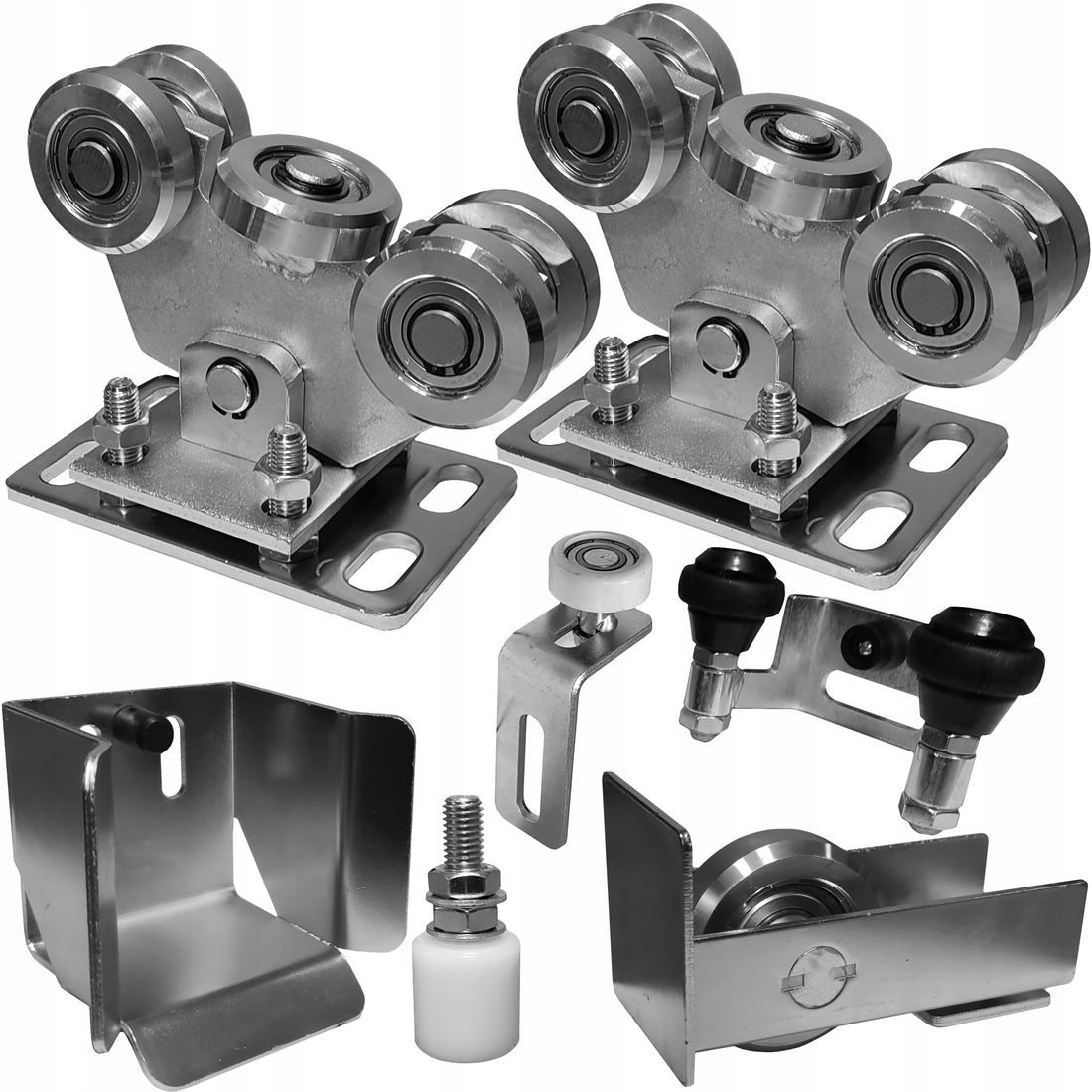 WÓZKI ROLKI DO BRAMY PRZESUWNEJ 70x70 ZESTAW 5-ROLEK WÓZEK ROLKA DO ...