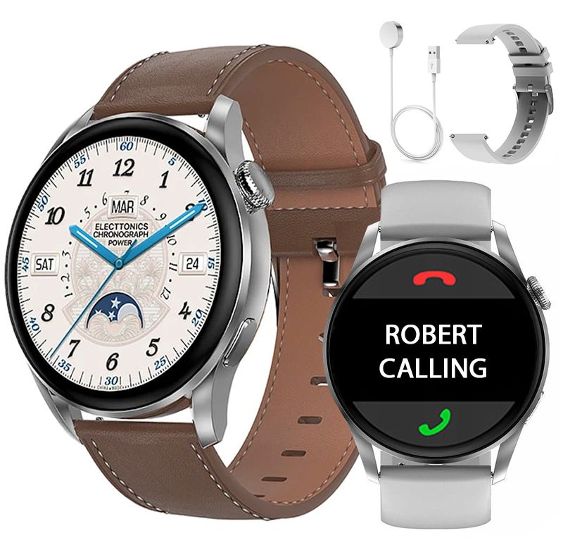 SMARTWATCH MĘSKI DT3 ROZMOWY INTELIGENTNY ZEGAREK + DRUGI PASEK GRATIS ...