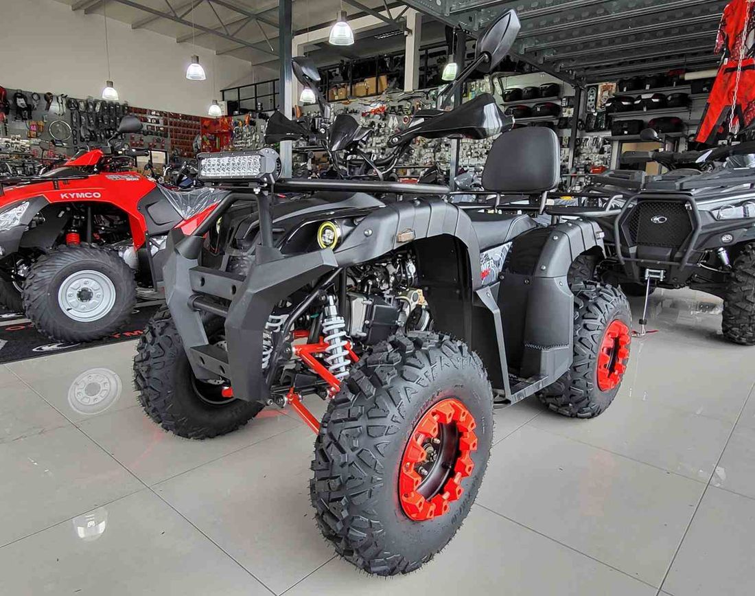 QUAD ATV 200A HUMMER MAX KOŁO 10" CZARNO CZERWONY - ERLI.pl