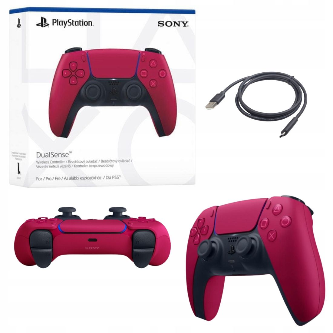 Pad SONY PS5 Bezprzewodowy Dualsense Kontroler Playstation 5 Cosmic Red ...