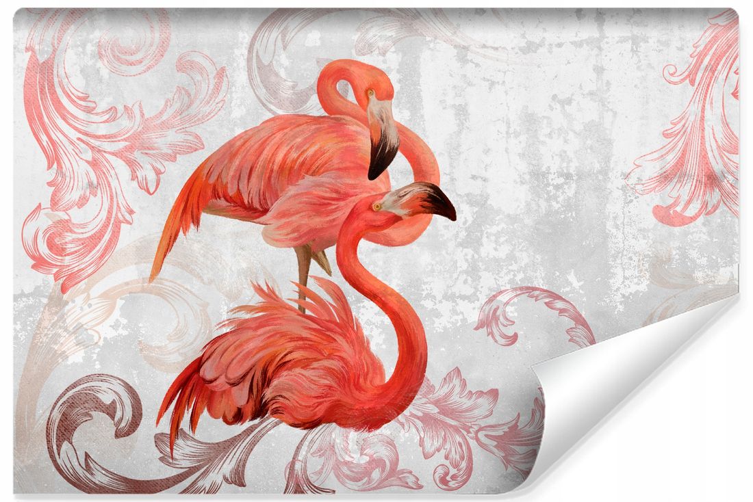 Fototapeta Do Jadalni FLAMINGI Ptaki Beton Abstrakcja Mural 450x300 – 172103852 - ERLI.pl