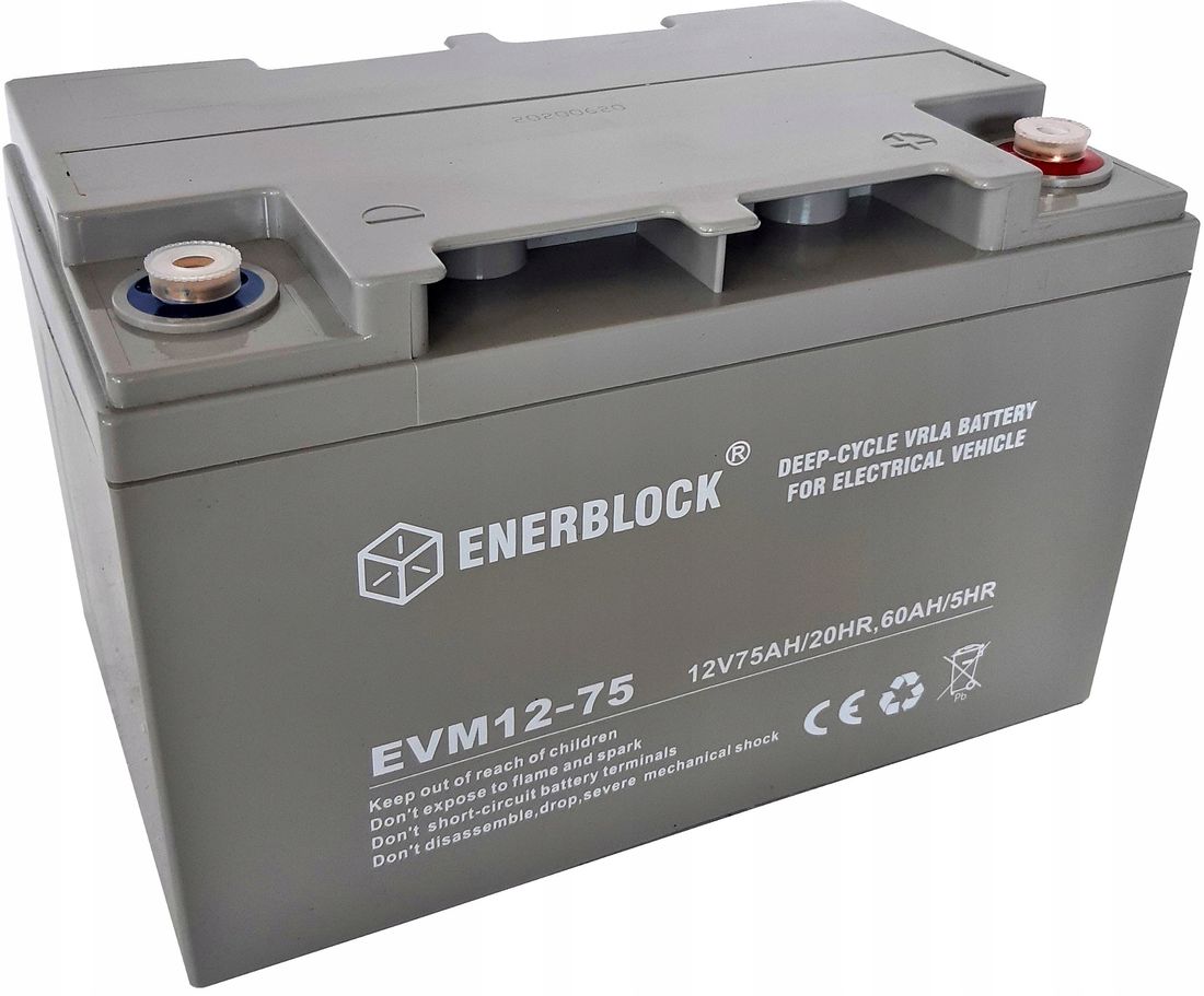AKUMULATOR DO SKUTERA ELEKTRYCZNEGO 12V 75AH AGM - ERLI.pl