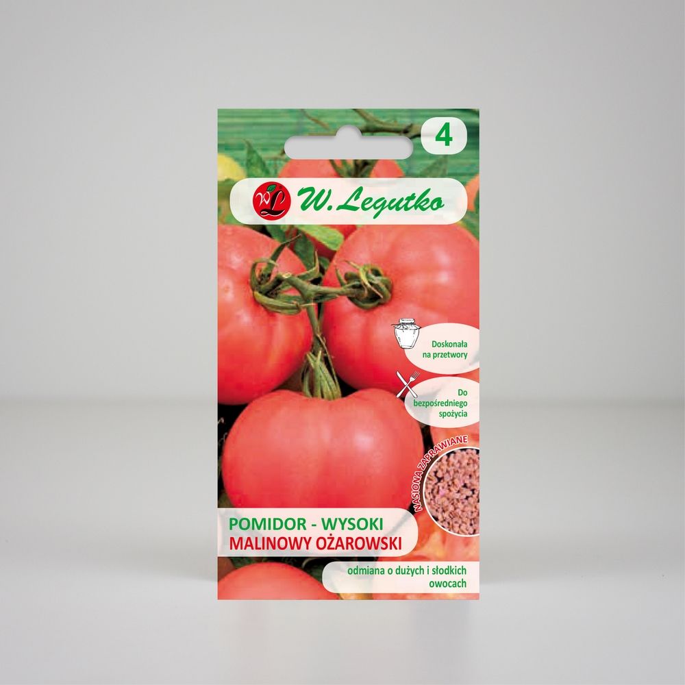 Pomidor gruntowy wysoki Malinowy Ożarowski Różowy 1g - Nasiona - W. Legutko – 172253696 - ERLI.pl