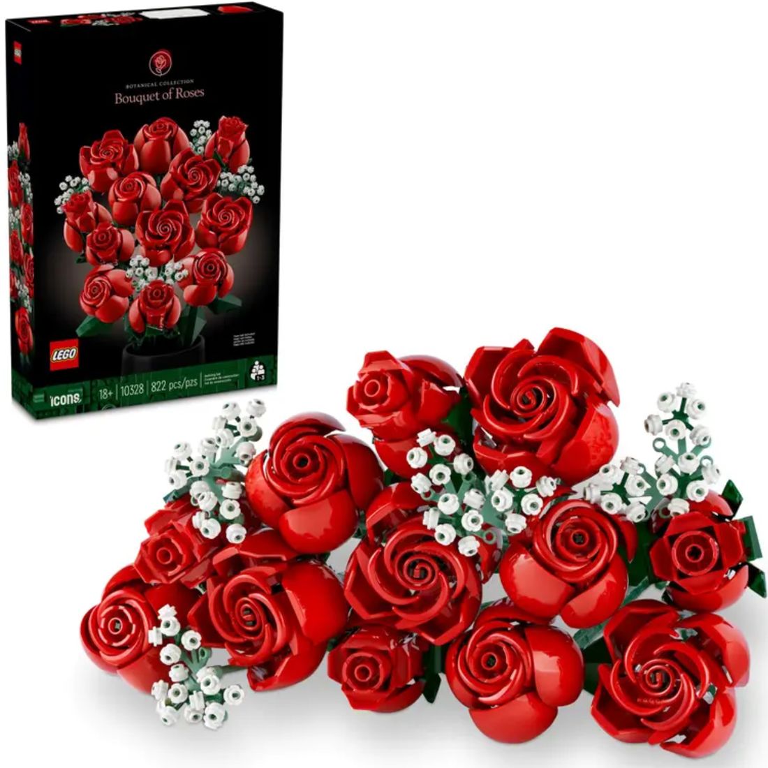 Klocki LEGO Icons Bukiet Róż 10328 Kwiaty Róże na Prezent – 172662940 ...