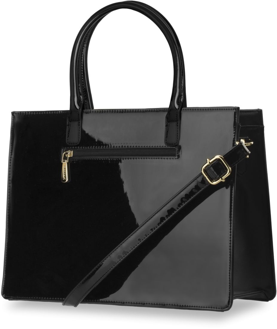 TORBA Damska MONNARI Klasyczna TOREBKA SHOPPER Lakierowana AKTÓWKA Kuferek - ERLI.pl