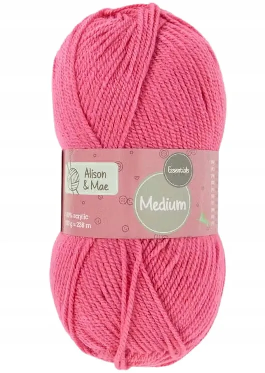 Włóczka Alison & Mae 100 g 238 m różowa fuksja - ERLI.pl