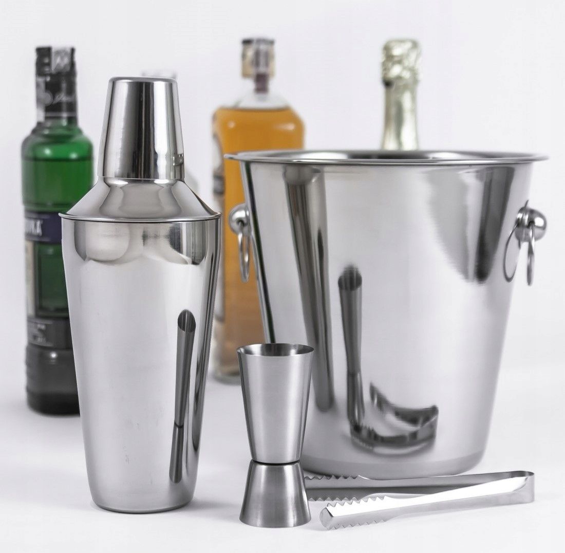 Zestaw barmański do drinków shaker 750 ml 4 elem. - ERLI.pl Zestaw barmański do drinków shaker 750 ml 4 elem. - ERLI.pl