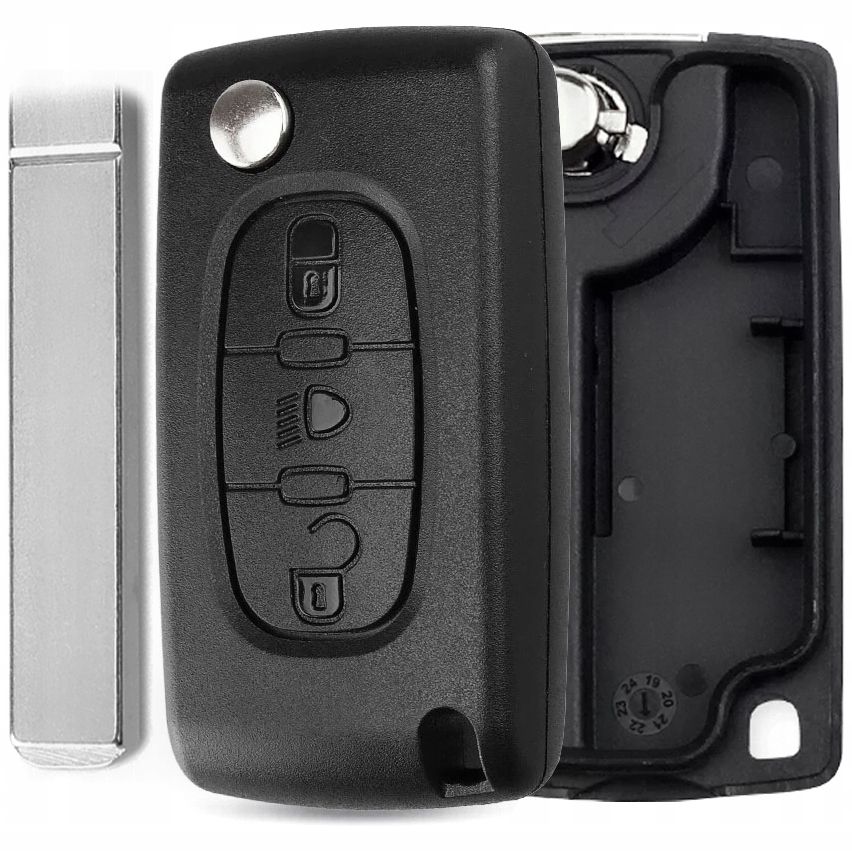 OBUDOWA PILOT KLUCZYK DO CITROEN C3 C4 C5 BERLINGO PEUGEOT 207 307 308 ...