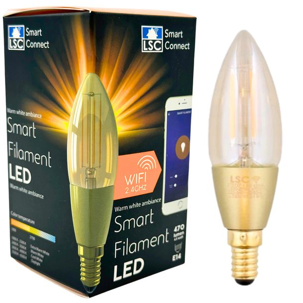 Inteligentna żarówka LED z żarnikiem LSC Smart Connect - ERLI.pl Inteligentna żarówka LED z żarnikiem LSC Smart Connect - ERLI.pl