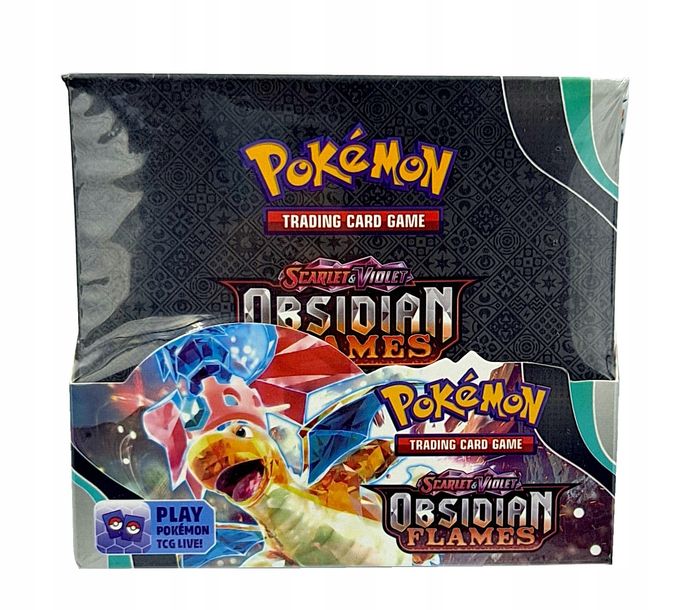 KARTY POKEMON KOLEKCJONERSKIE MEGA BOX ZESTAW OBSIDIAN FLAMES 360sz booster - ERLI.pl