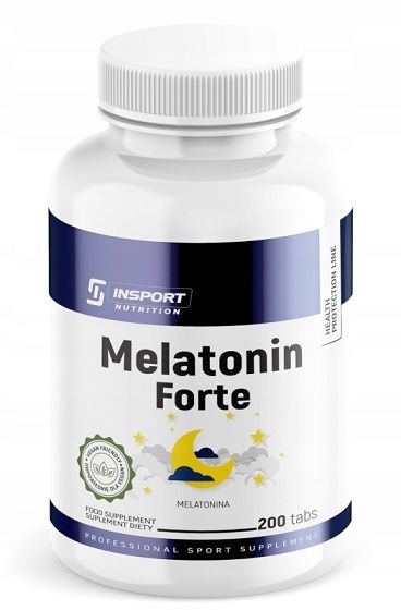 MELATONINA FORTE 5mg 200 tab ZDROWY SPOKOJNY GŁĘBOKI SEN VEGE INSPORT ...