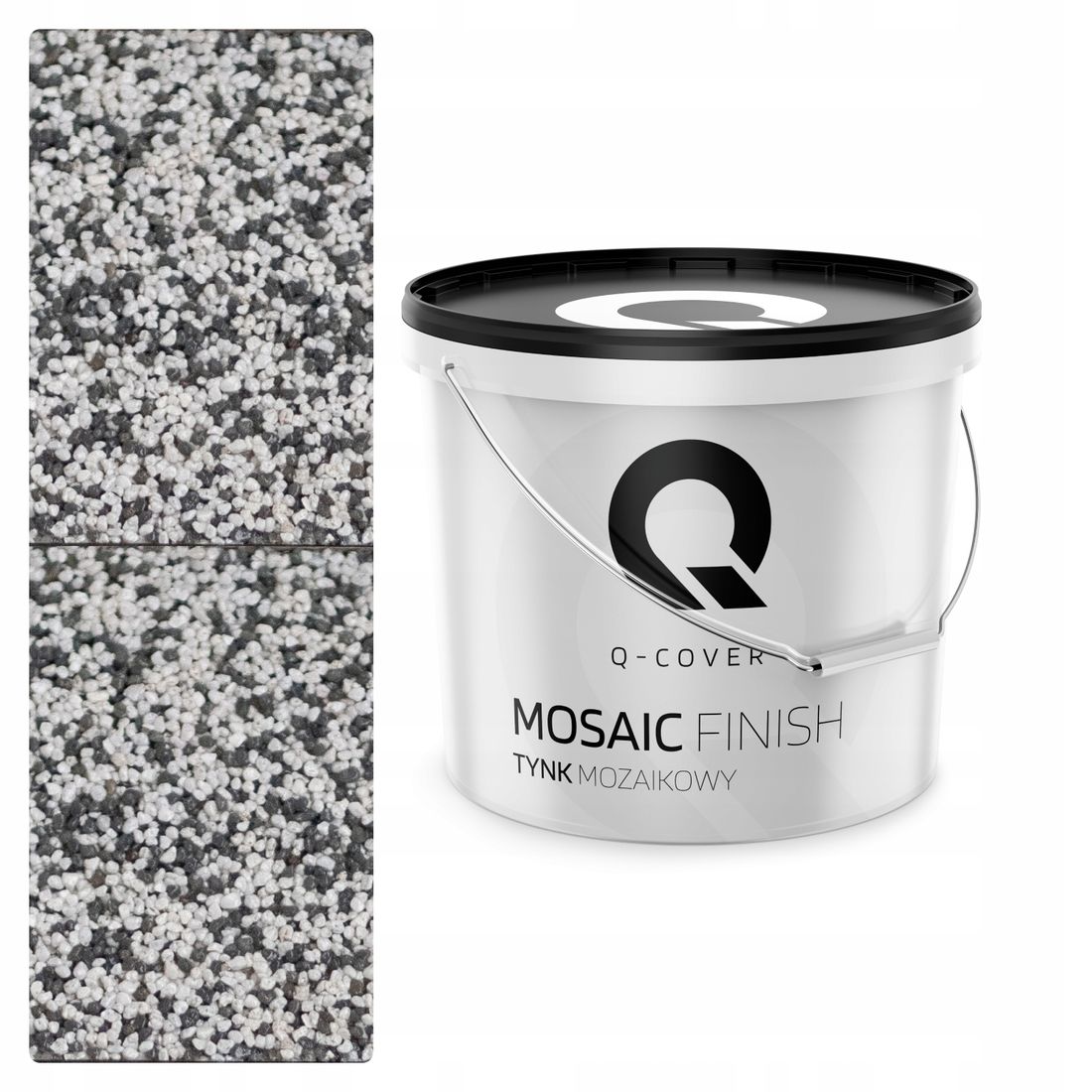 TYNK DEKORACYJNY MOZAIKA CZARNO - SREBRNY 12,5kg - ERLI.pl