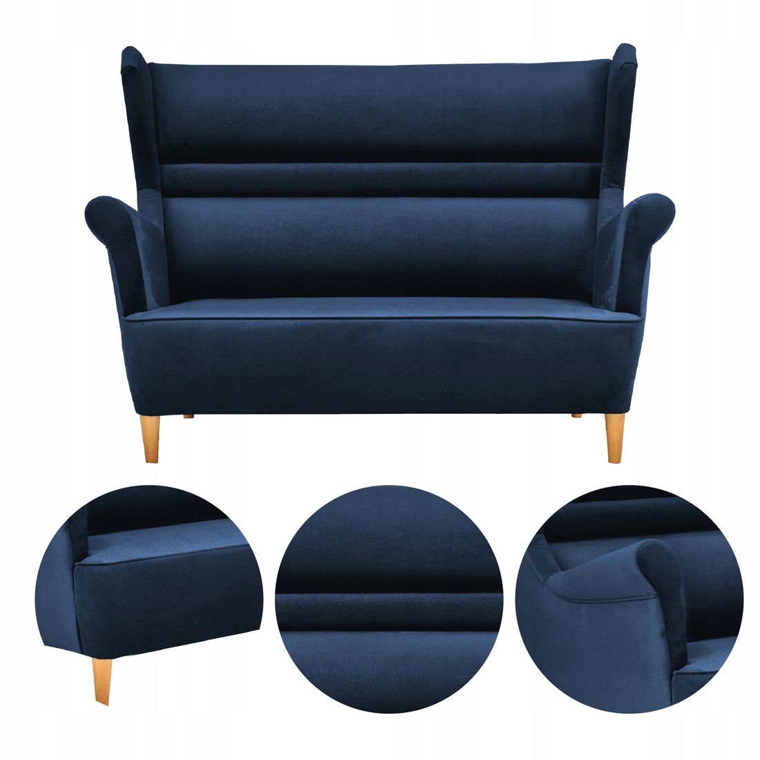 Sofa 2 os uszak stylowa do salonu recepcji holu - ERLI.pl