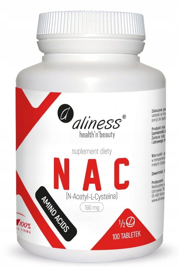 ALINESS NAC N-Acetylocysteina L-CYSTEINA 190mg 100 tabletek – 173312062 ...