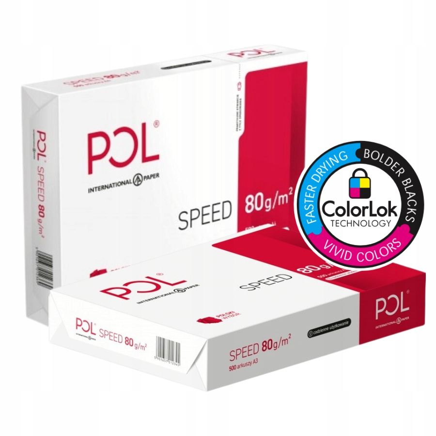 Papier Ksero A3 80g Ryza 500 ark Biały POLSPEED - ERLI.pl