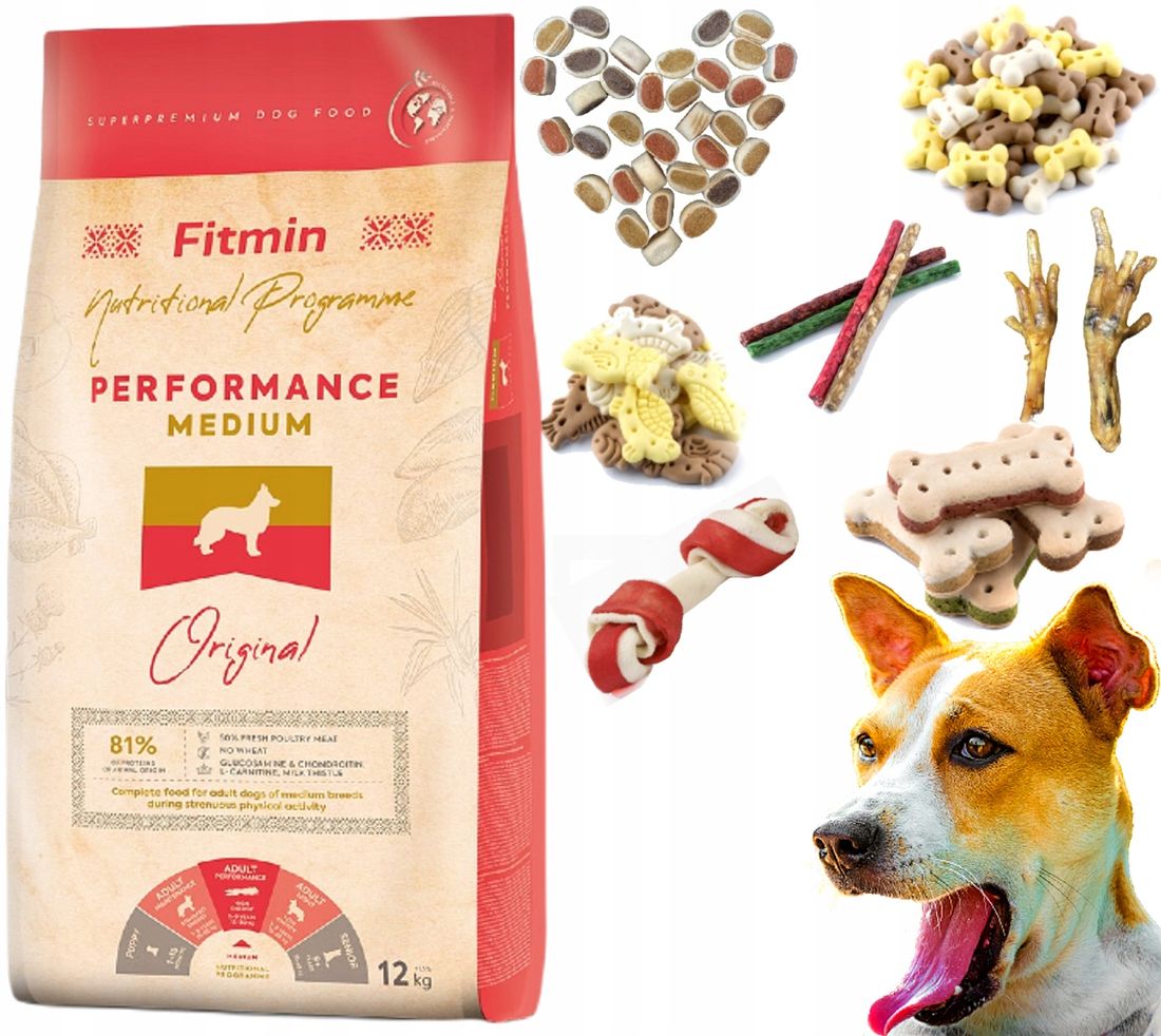 Fitmin Medium Performance 12 kg karma dla psa + 101 gratis - ERLI.pl