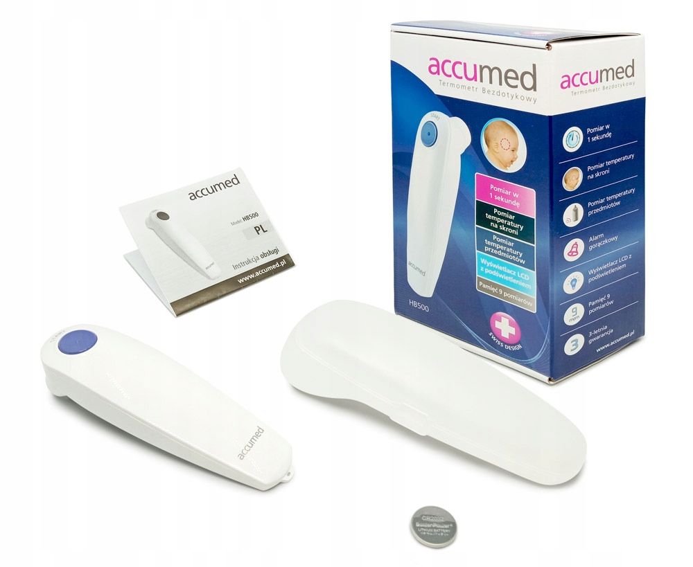 Termometr bezdotykowy Accumed HB500 - ERLI.pl