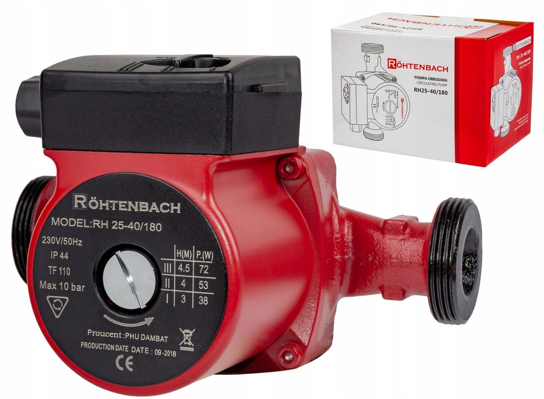 POMPA OBIEGOWA CYRKULACYJNA DO CO IBO / ROHTENBACH RH 25-40 180 – 174197820 - ERLI.pl