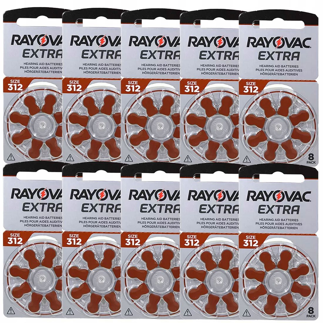 RAYOVAC EXTRA Baterie Słuchowe 312 MF PR41 ZincAir 80szt - ERLI.pl