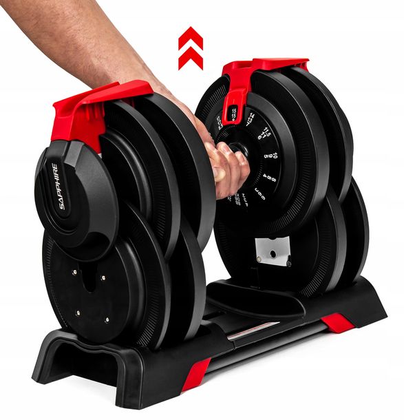 HANTEL regulowany 3w1 HANTLA 2KG-24KG SZTANGA KETTLEBELL 1x hantle ...