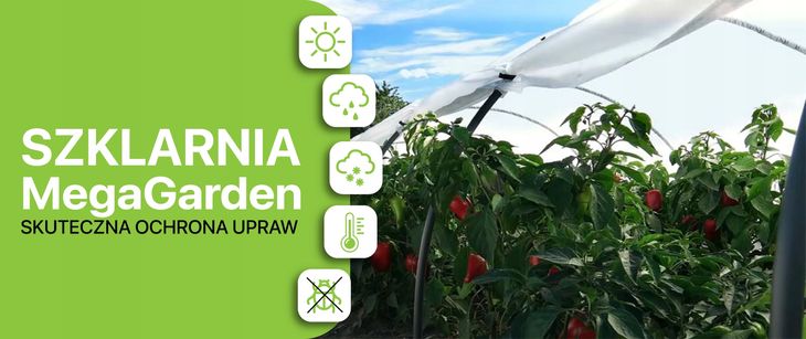 Szklarnia Tunel Uniwersalny Mrozoodporny agrofibrowy - Mega Garden 10m ...