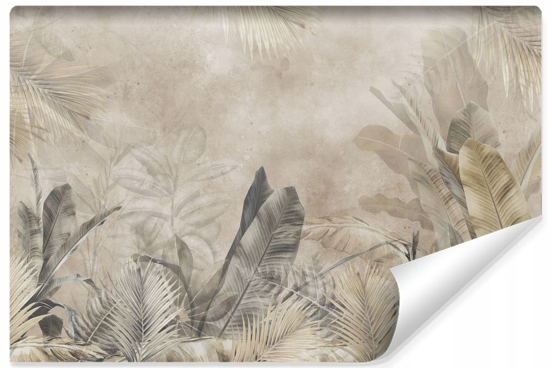 Fototapeta Do Salonu Liście BANANOWE Abstrakcja Mural Beton 360x240 – 174427442 - ERLI.pl