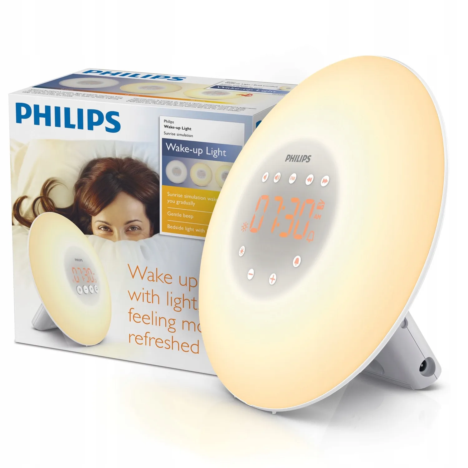 BUDZIK WIETLNY PHILIPS WAKE UP LIGHT LAMPA SYMULACJA WSCHODU S O CA HF3500 174547144 ERLI.pl