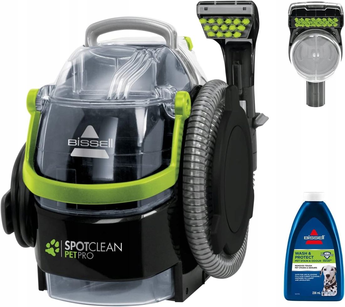 ODKURZACZ PIORĄCY BISSELL 750W DYWAN TAPICERKA AUTO ŚIERŚĆ ZWIERZĄT ...