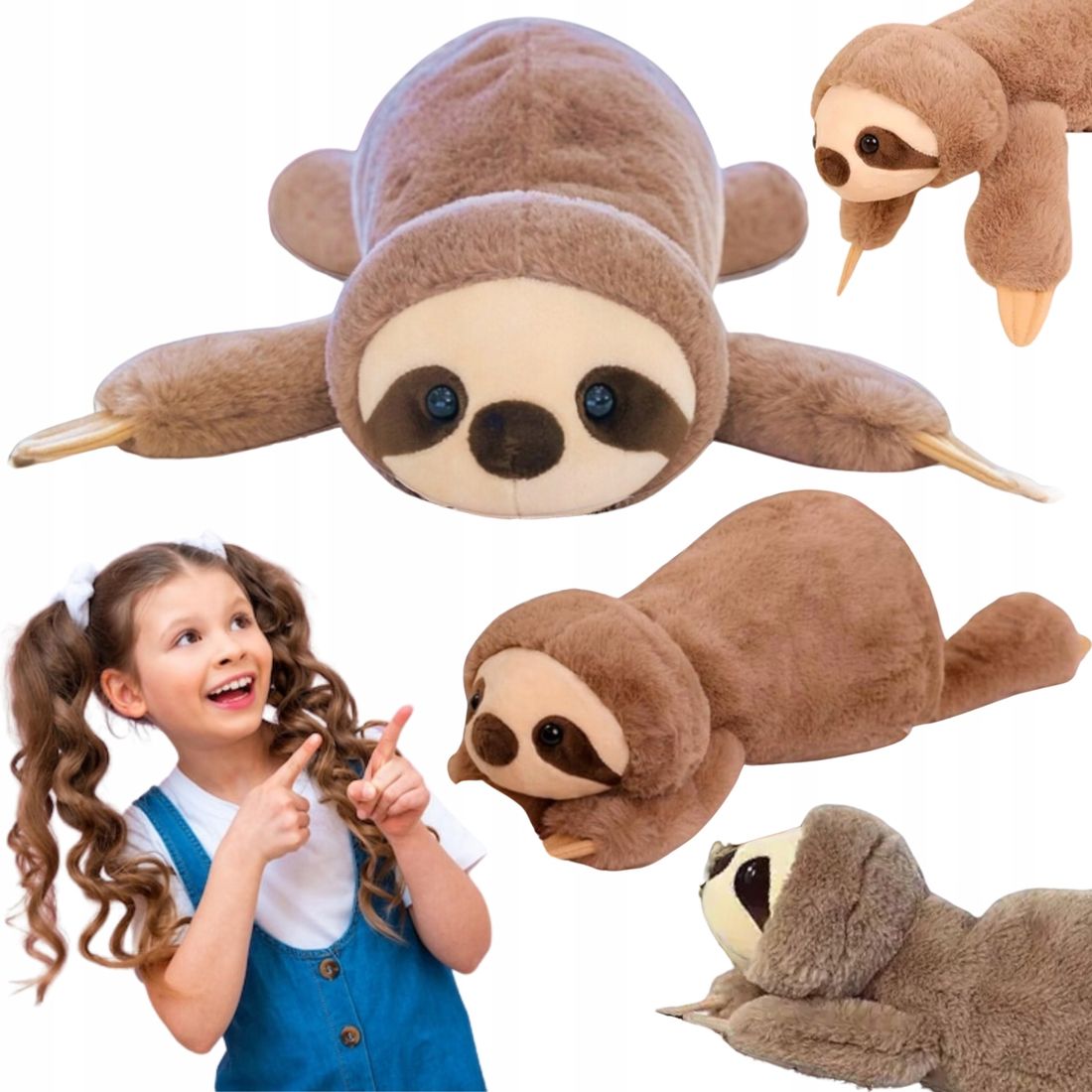 Pluszak Leniwiec MASKOTKA DLA DZIECI PRZYTULANKA ZABAWKA MIŚ PRZYJACIEL ...