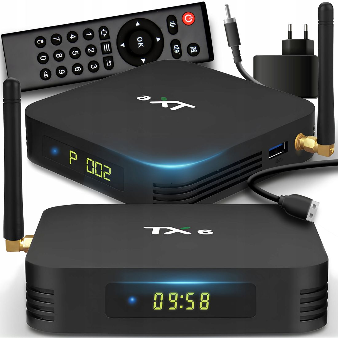 SMART TV BOX TX6 ANDROID 9 PRZYSTAWKA TV KODI 4/32 GB – 174608829 - ERLI.pl